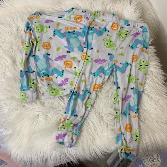 Disney | Pajamas | Disney Monsters Inc Colorful Monster Print Pajama ...
